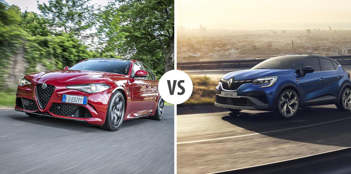 Alfa Romeo Giulia VS Renault Captur – Vergleiche Preise, Leistung ...