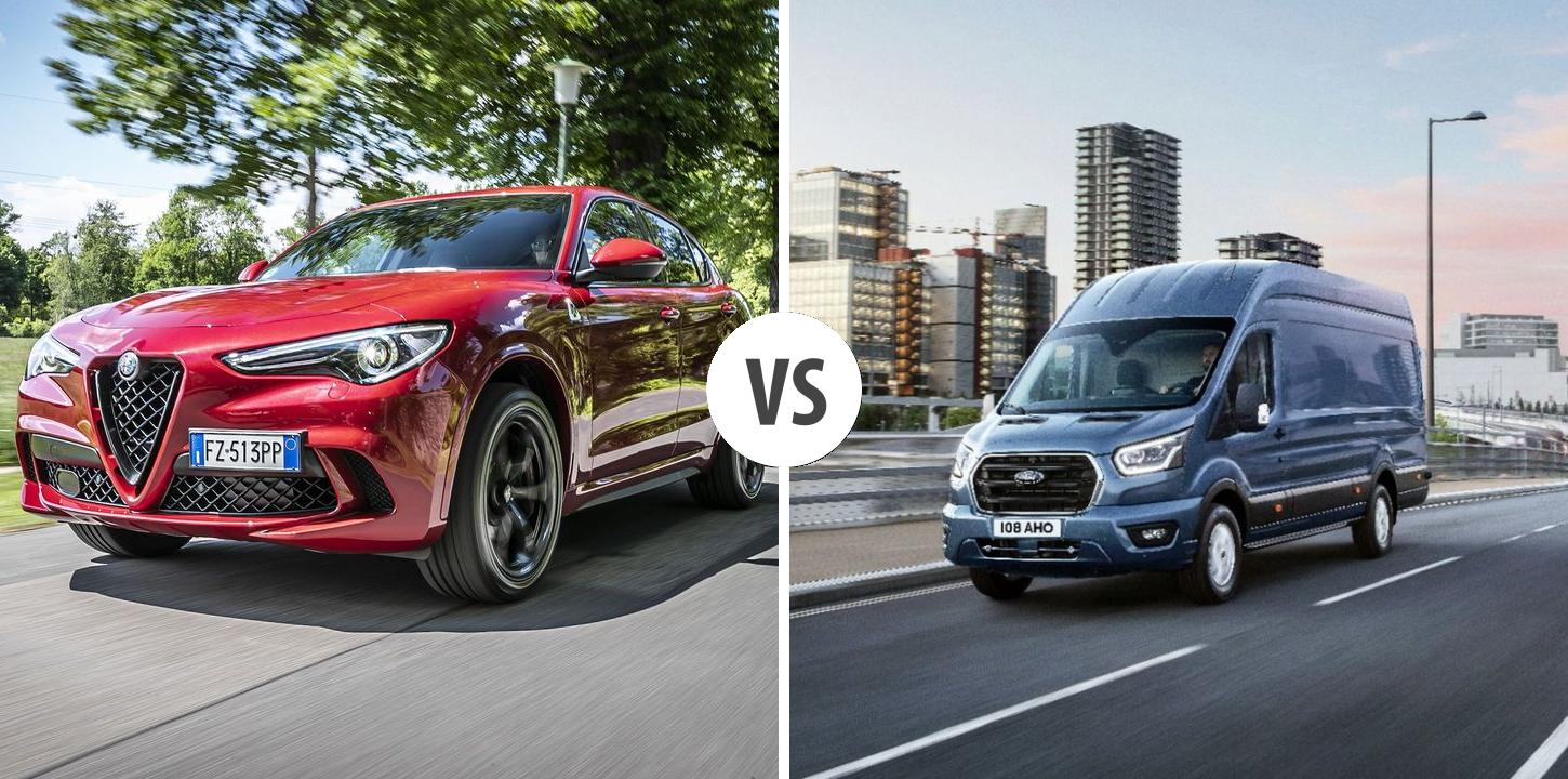 Alfa Romeo Stelvio VS Ford Transit Autovergleich | AUTOGOTT.AT