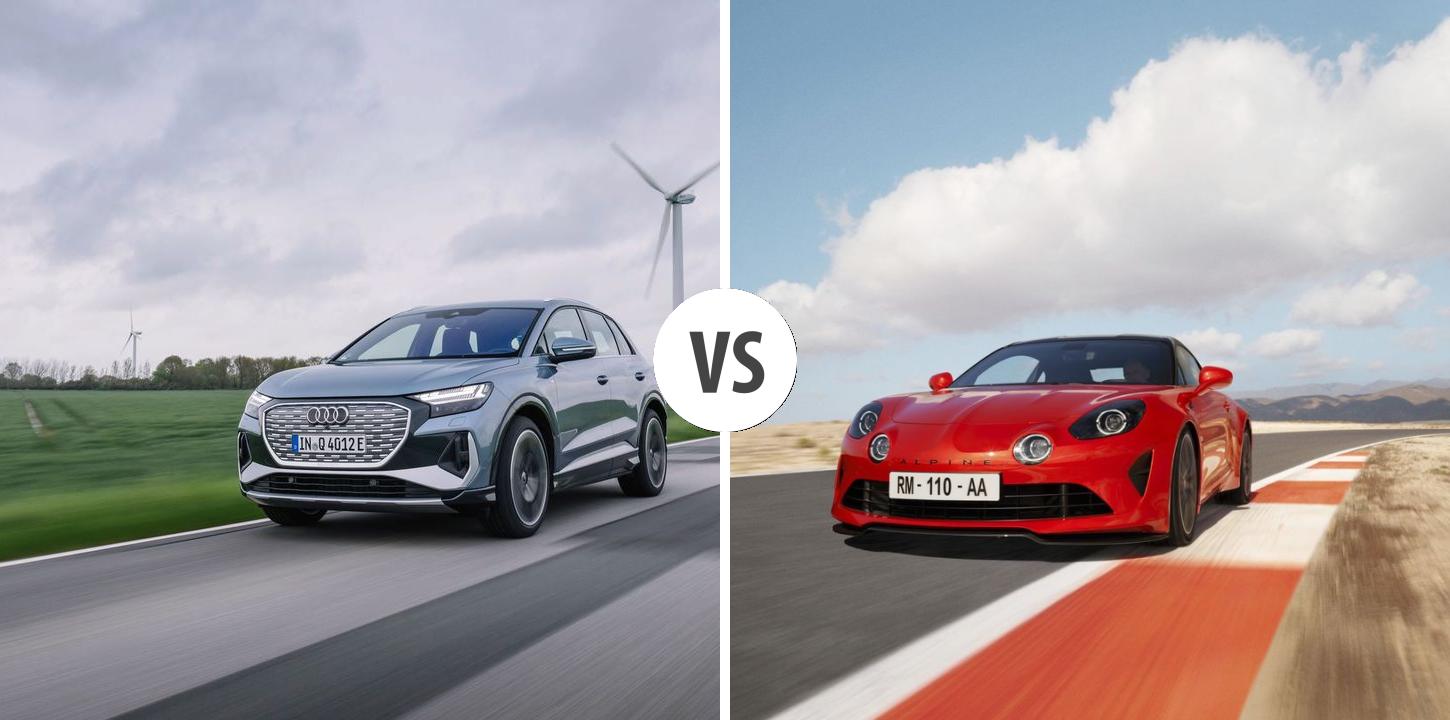 Audi Q4 e-tron VS Alpine A110 – Vergleiche Preise, Leistung, Kofferraum ...