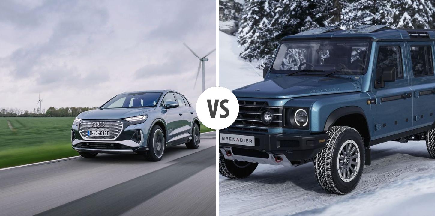 Audi Q4 e-tron VS INEOS Grenadier – Vergleiche Preise, Leistung, Kofferraum & Ausstattungen ...