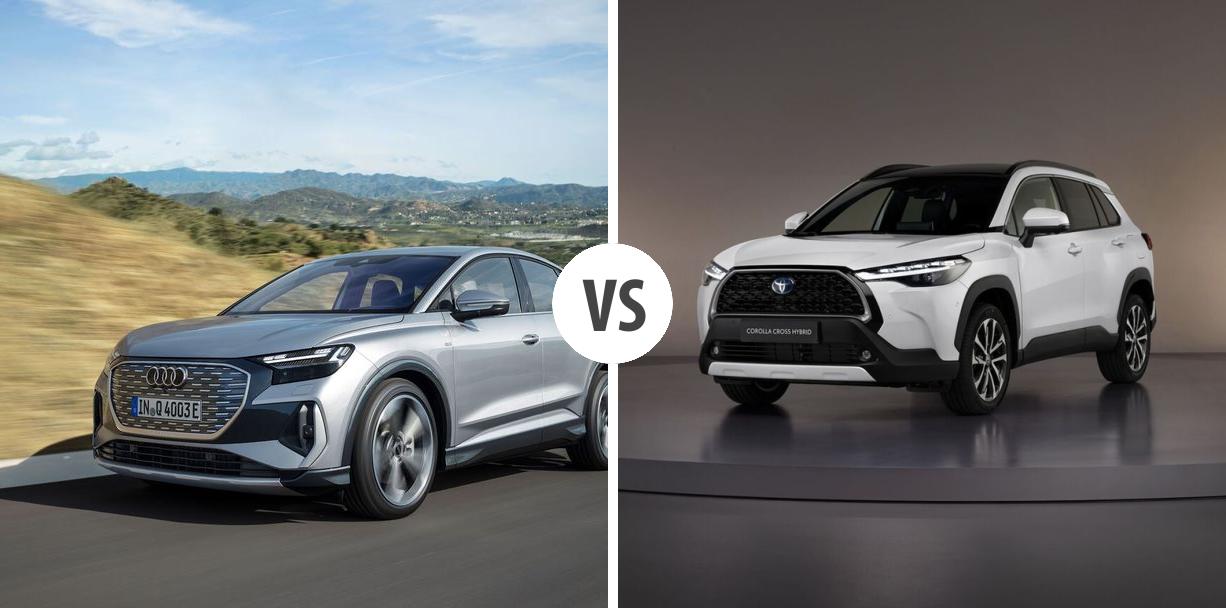 Audi Q4 Sportback e-tron VS Toyota Corolla Cross Autovergleich ...