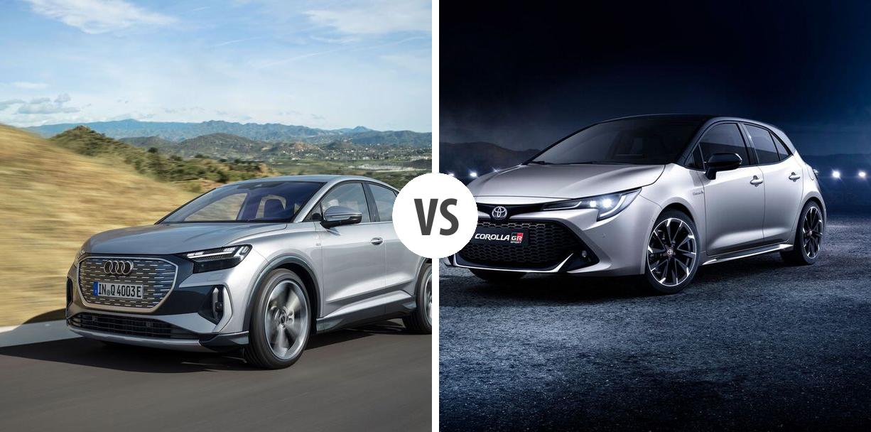Audi Q4 Sportback e-tron VS Toyota Corolla Autovergleich | AUTOGOTT.AT