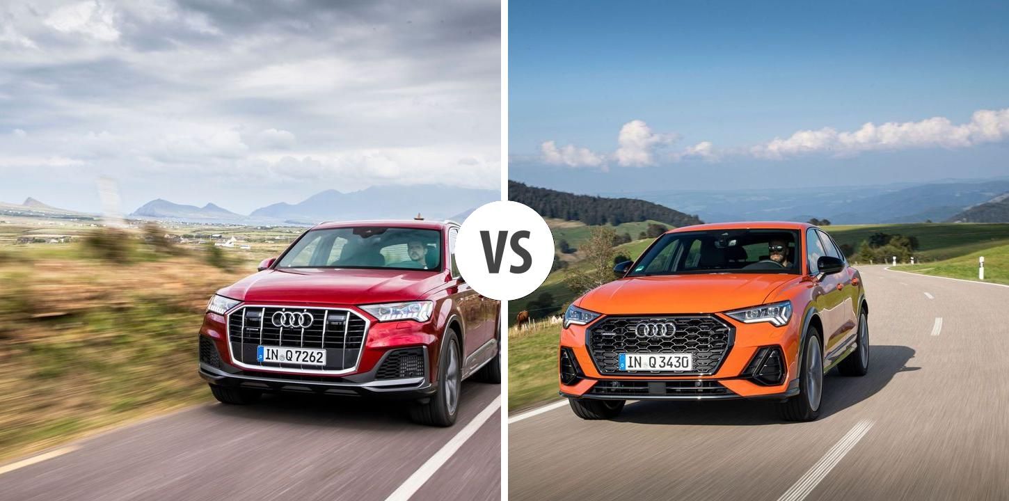 Audi Q7 VS Audi Q3 Sportback – Vergleiche Preise, Leistung, Kofferraum ...