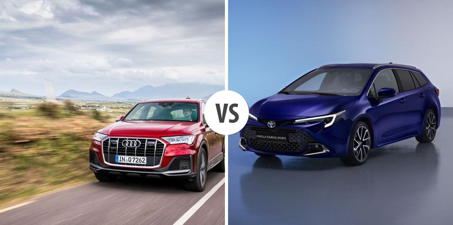 Audi Q7 VS Toyota Corolla Touring Sports Autovergleich | AUTOGOTT.AT
