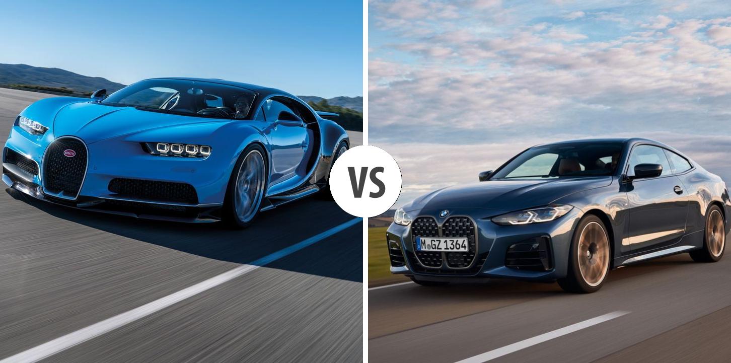Bugatti Chiron VS BMW 4er Coupé Autovergleich | AUTOGOTT.AT