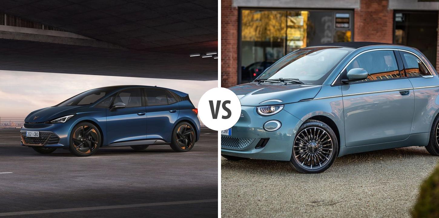 CUPRA Born VS FIAT 500C Elektro Autovergleich | AUTOGOTT.AT