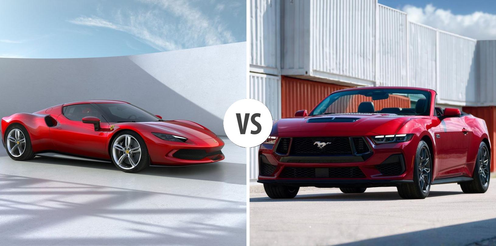 Ferrari 296 Coupé VS Ford Mustang Convertible Autovergleich | AUTOGOTT.AT