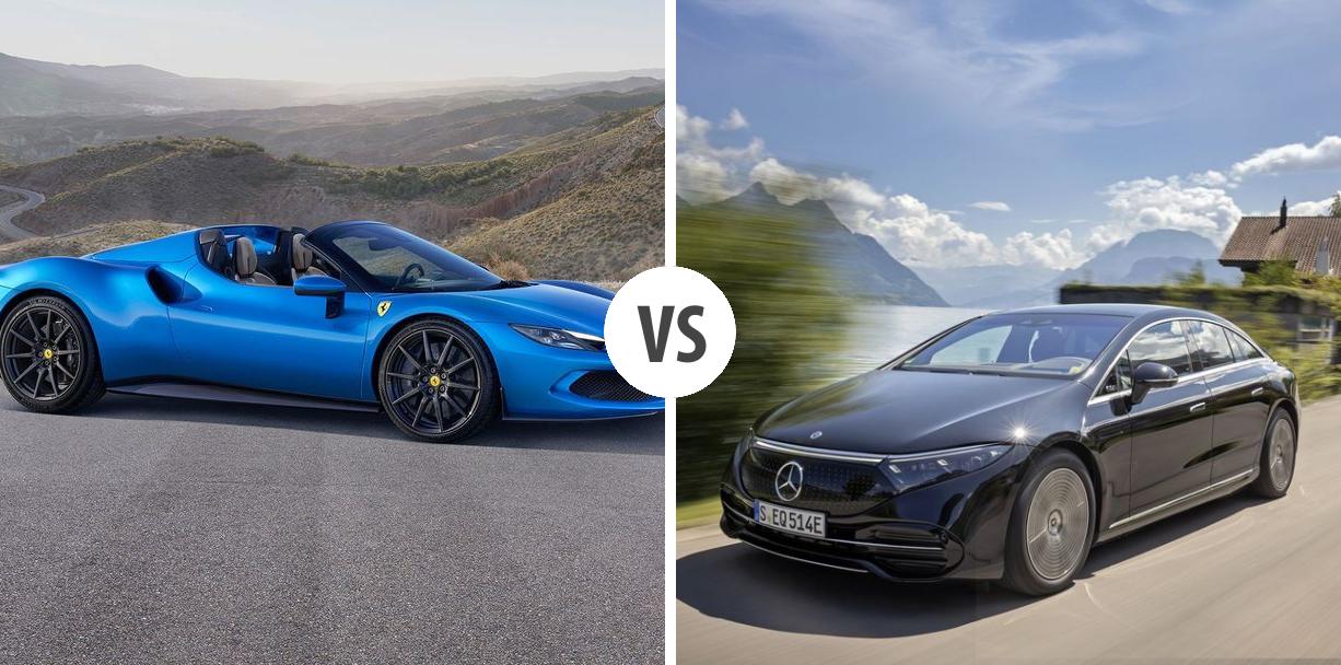 Ferrari 296 Targa VS Mercedes EQS Limousine – Vergleiche Preise ...