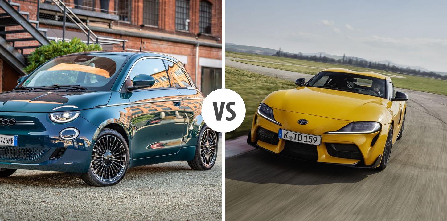 FIAT 500 Elektro VS Toyota Supra – Vergleiche Preise, Leistung ...