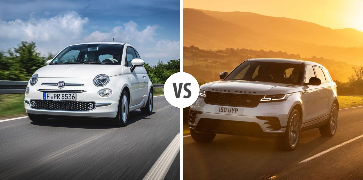 FIAT 500 VS Land Rover Range Rover Velar – Vergleiche Preise, Leistung ...