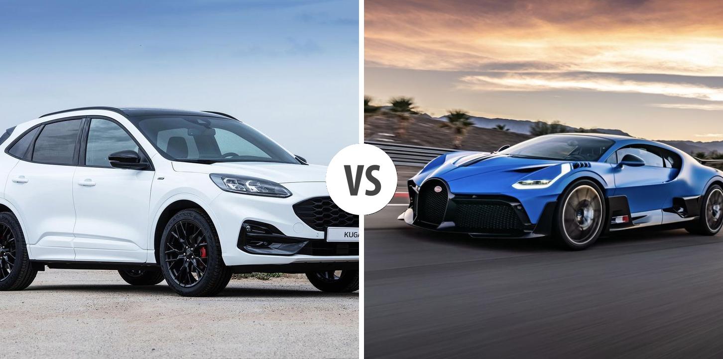 Ford Kuga VS Bugatti Divo Autovergleich | AUTOGOTT.AT