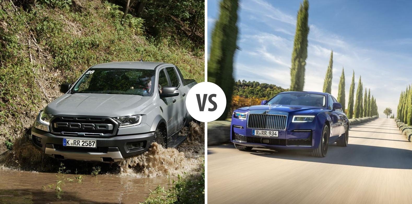 Ford Ranger VS Rolls-Royce Ghost – Vergleiche Preise, Leistung ...