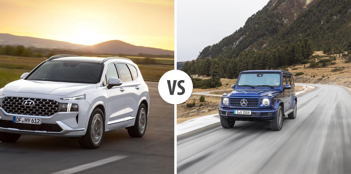 Hyundai Santa Fe VS Mercedes G-Klasse – Vergleiche Preise, Leistung ...