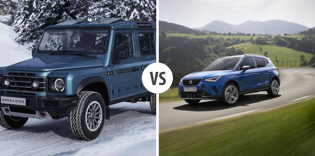 INEOS Grenadier VS Seat Arona – Vergleiche Preise, Leistung, Kofferraum ...