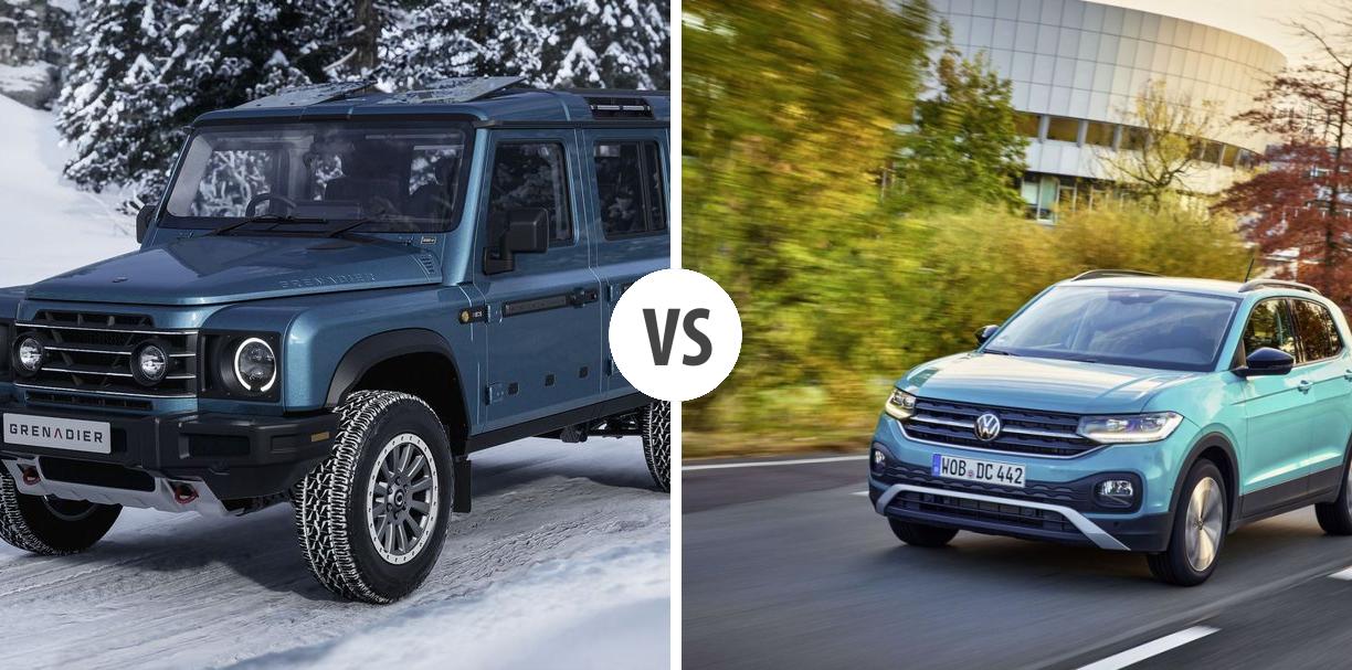 INEOS Grenadier VS Volkswagen T-Cross – Vergleiche Preise, Leistung ...