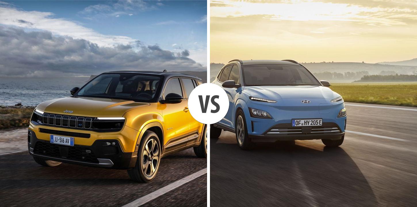 Jeep Avenger Electric VS Hyundai Kona Elektro Autovergleich | AUTOGOTT.AT
