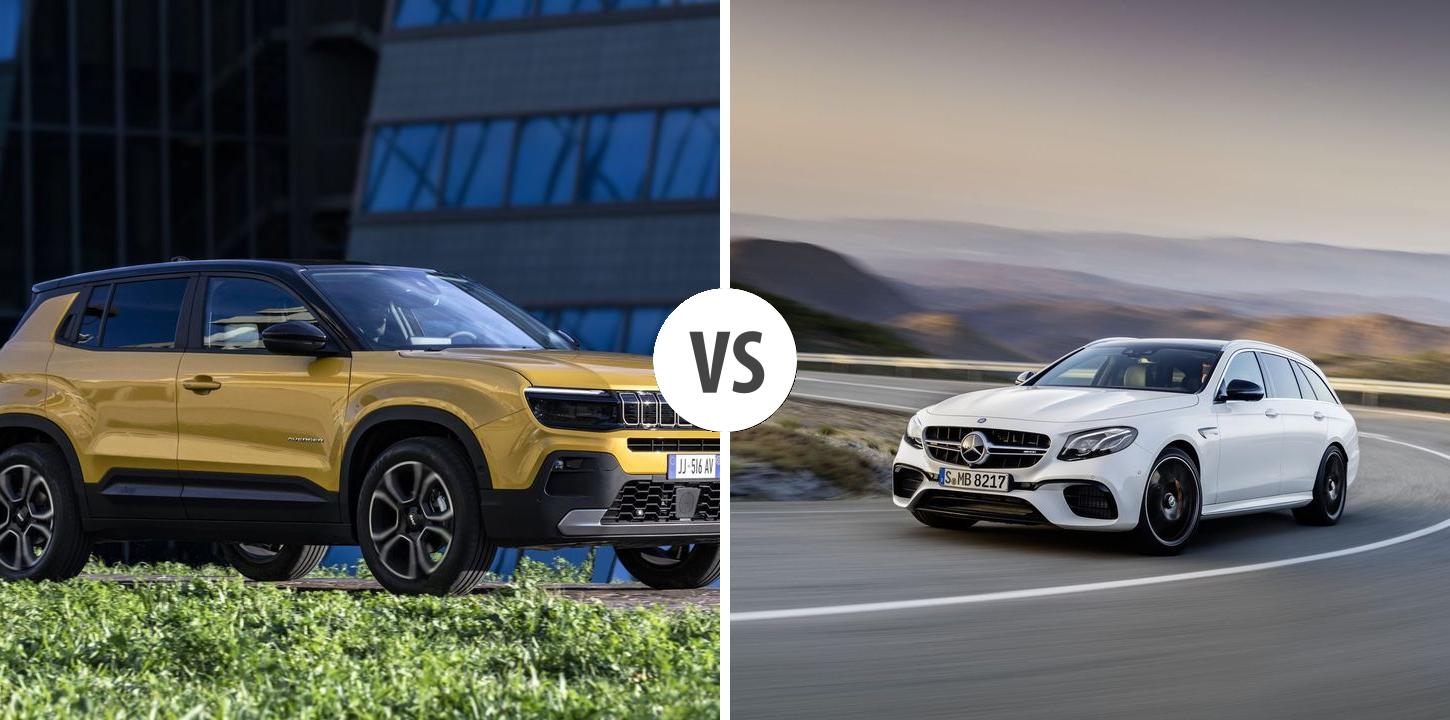 Jeep Avenger VS Mercedes E-Klasse T-Modell Autovergleich | AUTOGOTT.AT