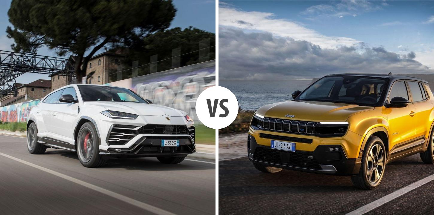 Lamborghini Urus VS Jeep Avenger Electric – Vergleiche Preise, Leistung ...