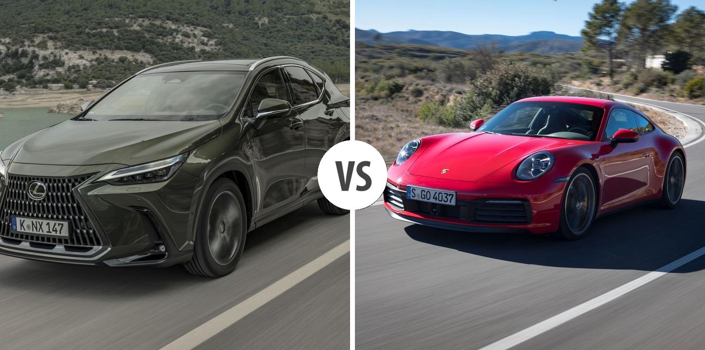 Lexus NX VS Porsche 911 Coupé – Vergleiche Preise, Leistung, Kofferraum ...