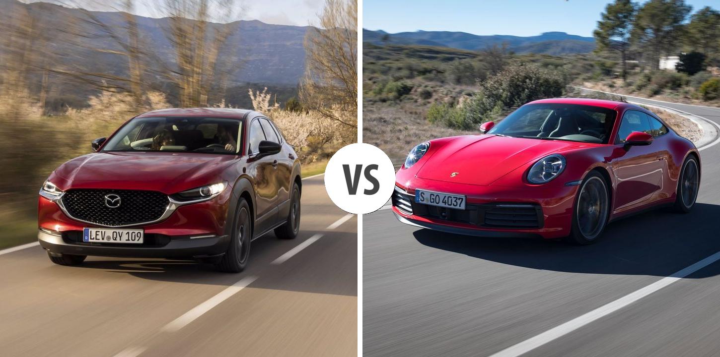 Mazda CX-30 VS Porsche 911 Coupé – Vergleiche Preise, Leistung ...