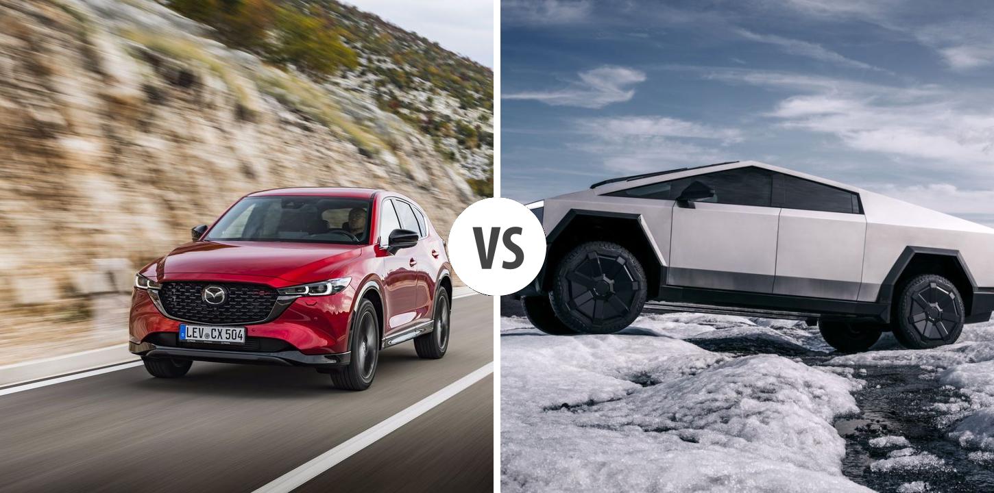 Mazda CX-5 VS TESLA Cybertruck Autovergleich | AUTOGOTT.AT
