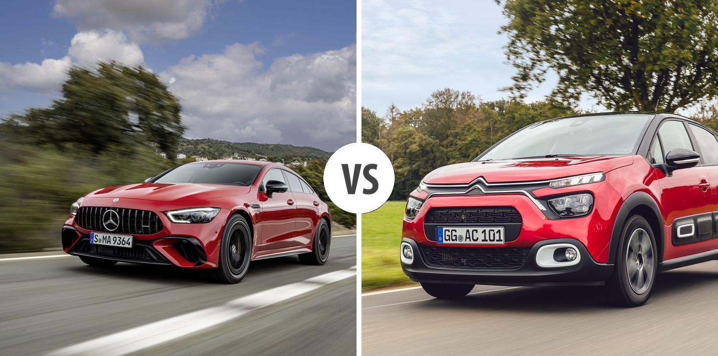 Mercedes AMG GT 4-Türer Coupé VS Citroën C3 – Vergleiche Preise ...