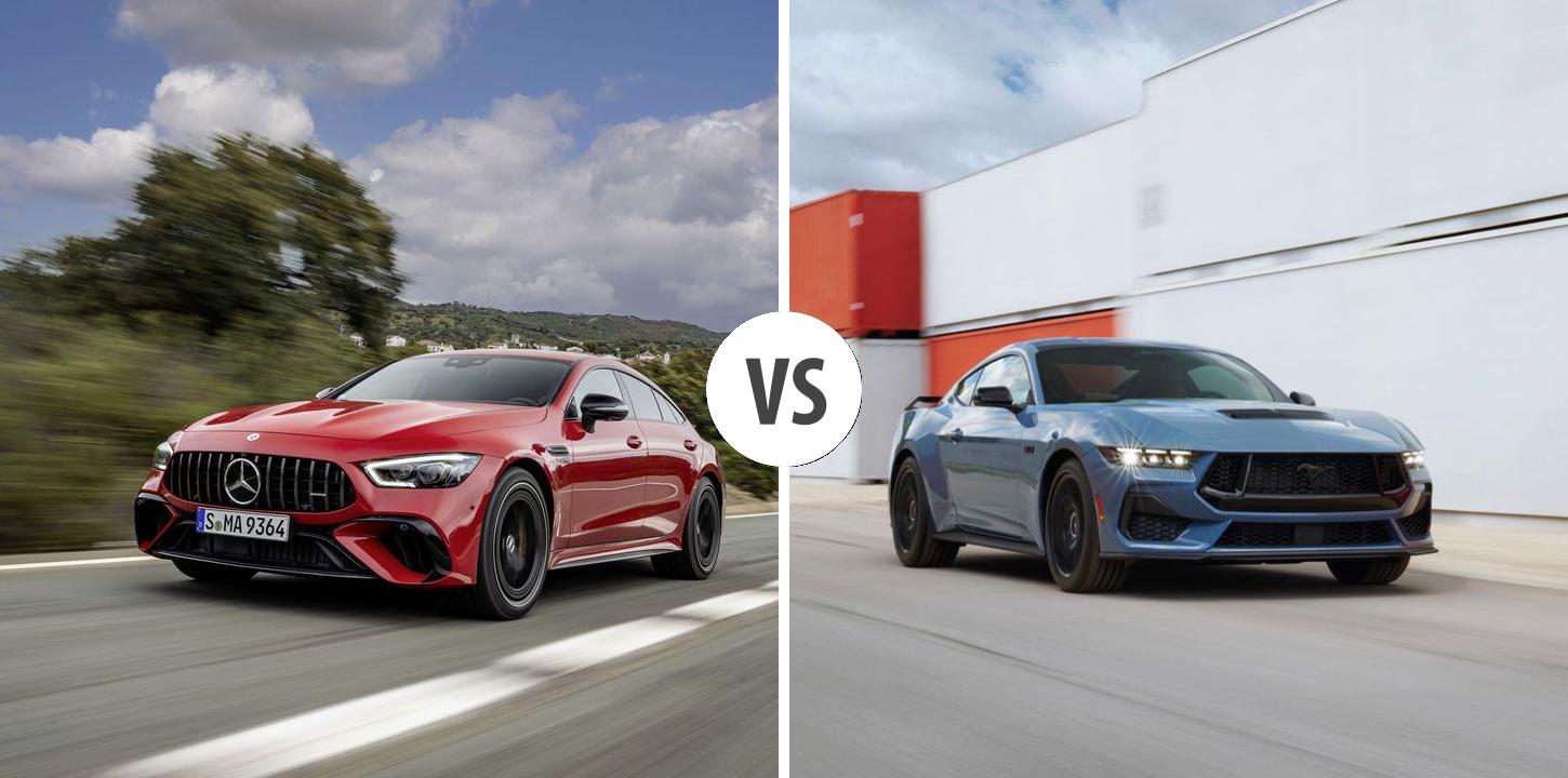Mercedes AMG GT 4-Türer Coupé VS Ford Mustang Fastback – Vergleiche ...