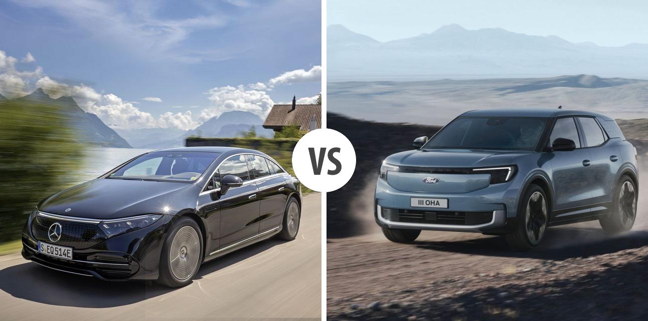 Mercedes EQS Limousine VS Ford Explorer EV Autovergleich | AUTOGOTT.AT