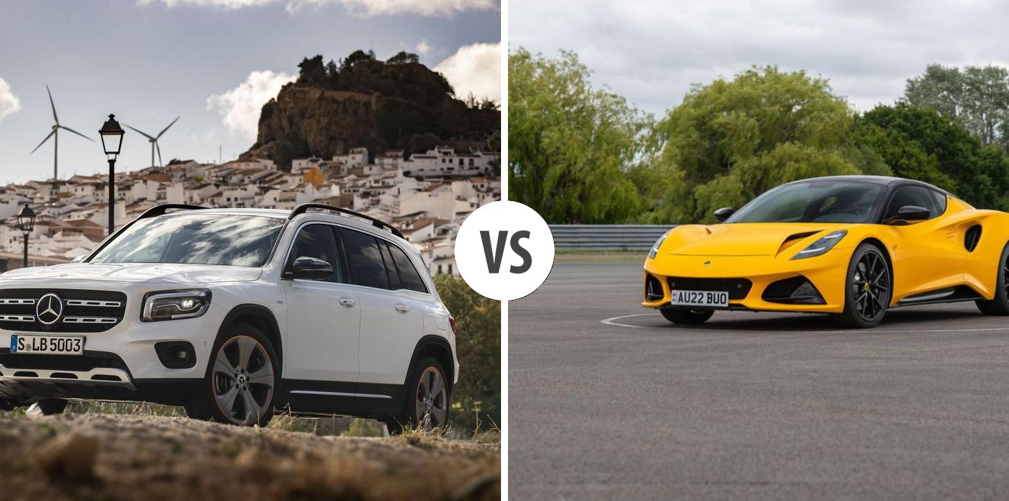 Mercedes GLB VS Lotus Emira Autovergleich | AUTOGOTT.AT