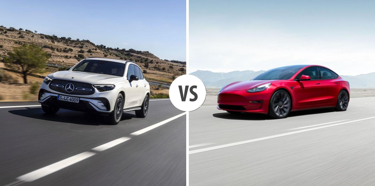 Mercedes GLC VS TESLA Model 3 Autovergleich | AUTOGOTT.AT