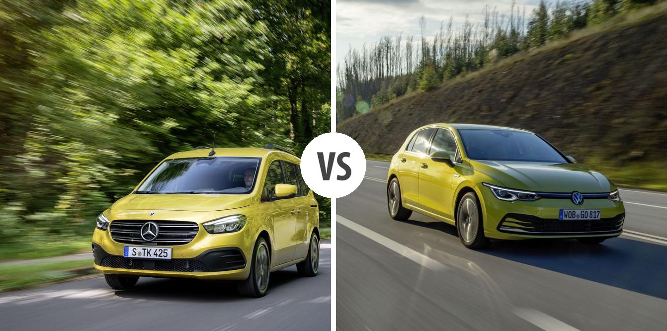 Mercedes T-Klasse VS Volkswagen Golf – Vergleiche Preise, Leistung ...