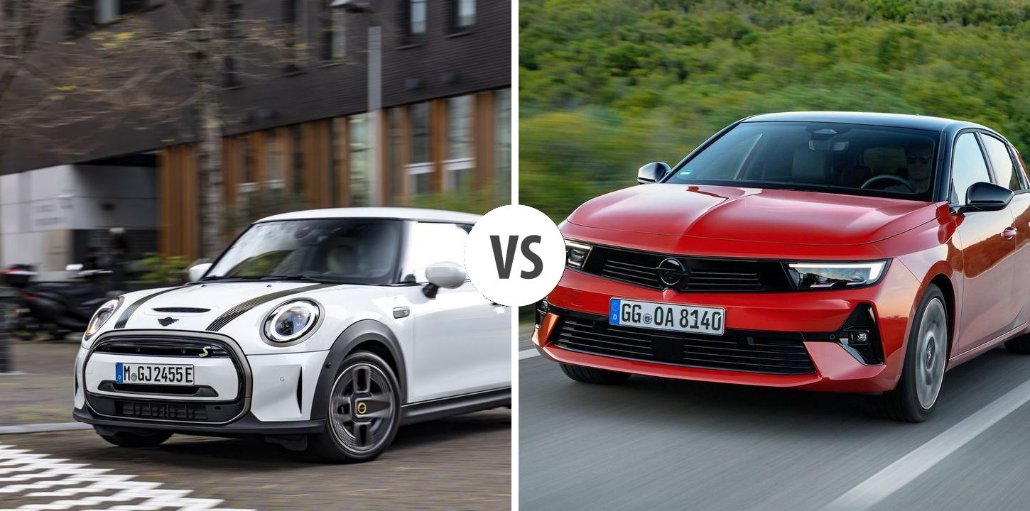 Mini Cooper Electric VS Opel Astra Autovergleich | AUTOGOTT.AT