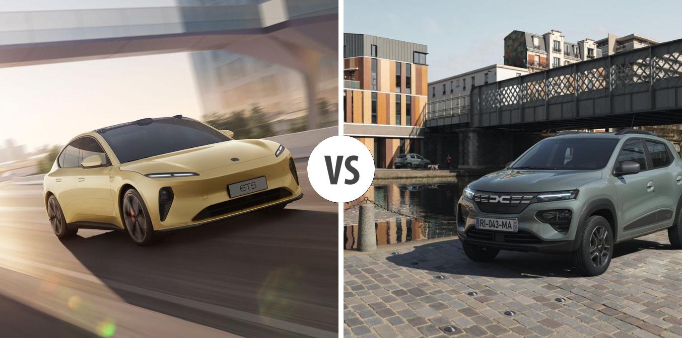 Nio ET5 VS Dacia Spring Autovergleich | AUTOGOTT.AT