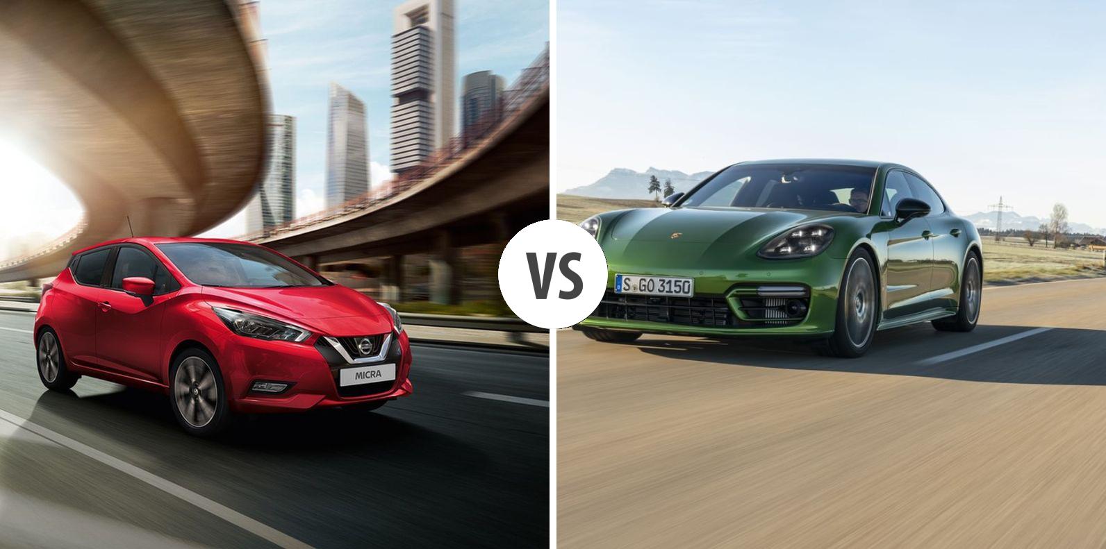 Nissan Micra VS Porsche Panamera – Vergleiche Preise, Leistung ...