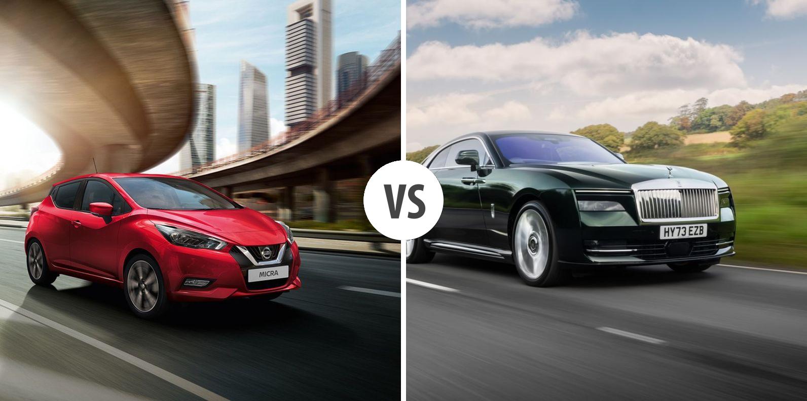 Nissan Micra VS Rolls-Royce Spectre – Vergleiche Preise, Leistung ...