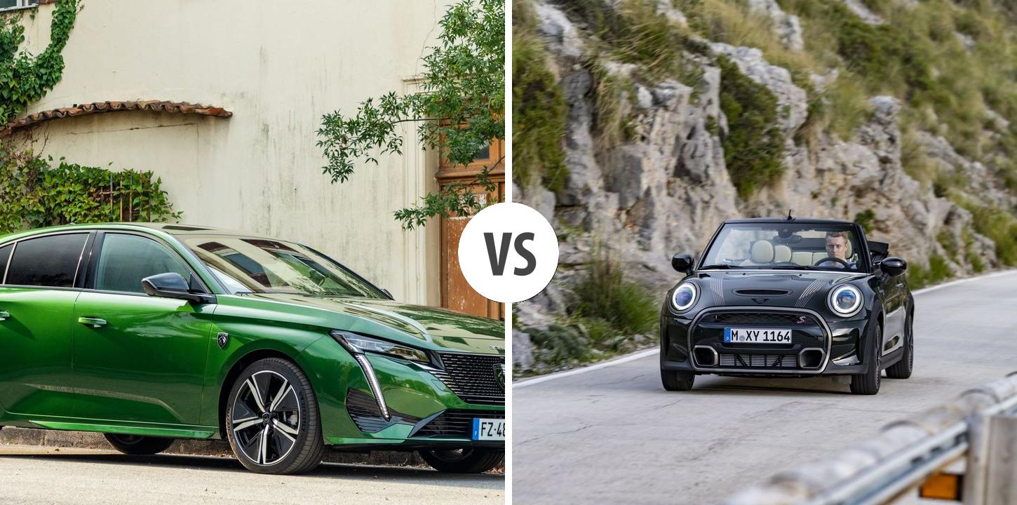 Peugeot 308 Schrägheck Elektro VS Mini MINI Cabrio – Vergleiche Preise ...
