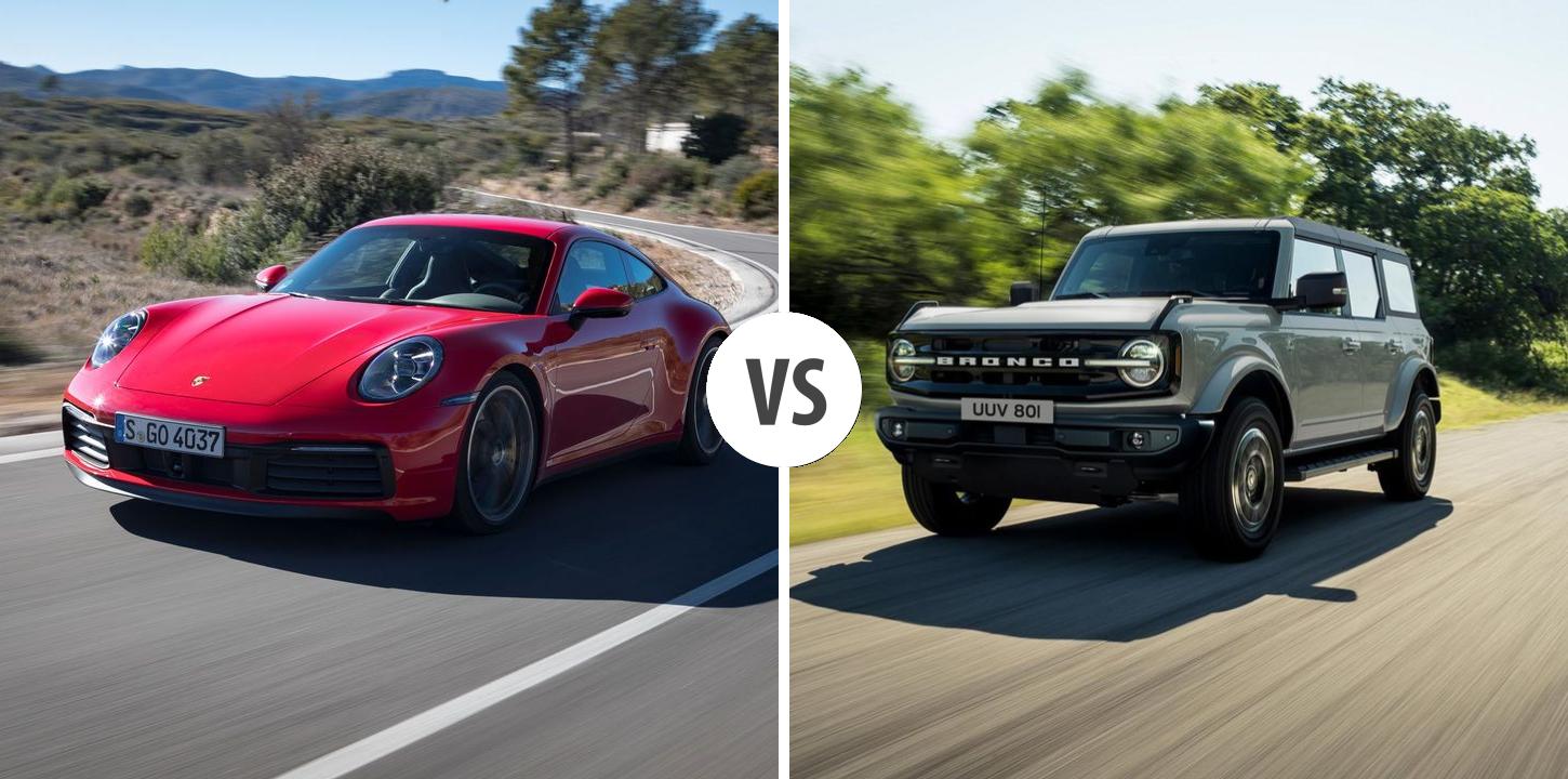 Porsche 911 Coupé VS Ford Bronco Autovergleich | AUTOGOTT.AT