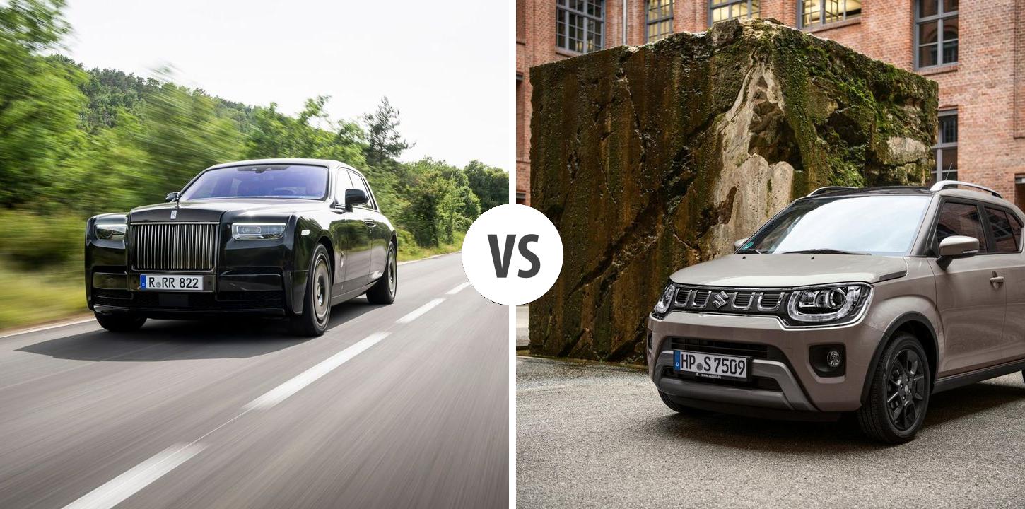 Rolls-Royce Phantom VS Suzuki Ignis – Vergleiche Preise, Leistung ...