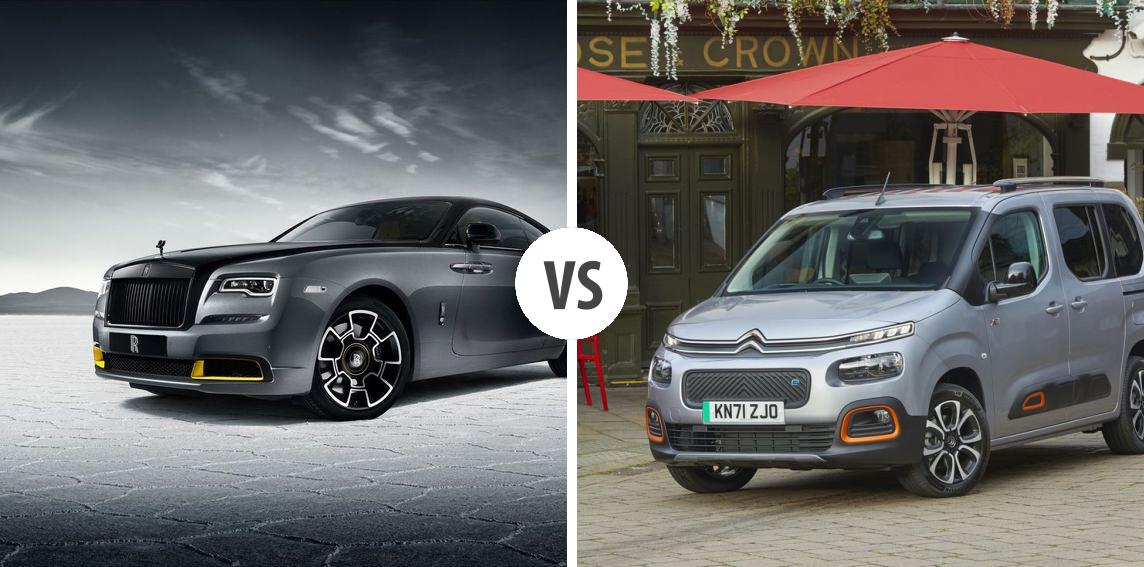 Rolls-Royce Wraith (bis 2025) VS Citroën Berlingo XL – Vergleiche ...