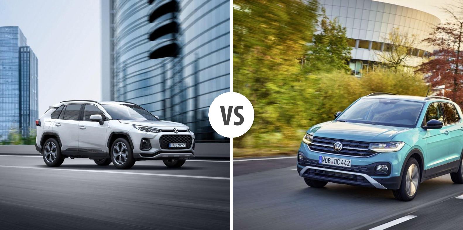 Suzuki Across VS Volkswagen T-Cross Autovergleich | AUTOGOTT.AT