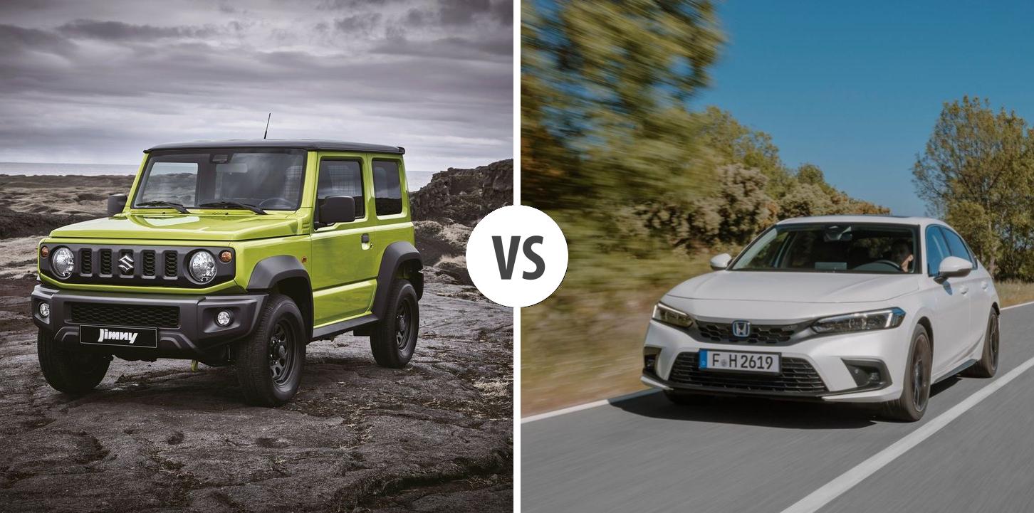Suzuki Jimny VS Honda Civic – Vergleiche Preise, Leistung, Kofferraum ...