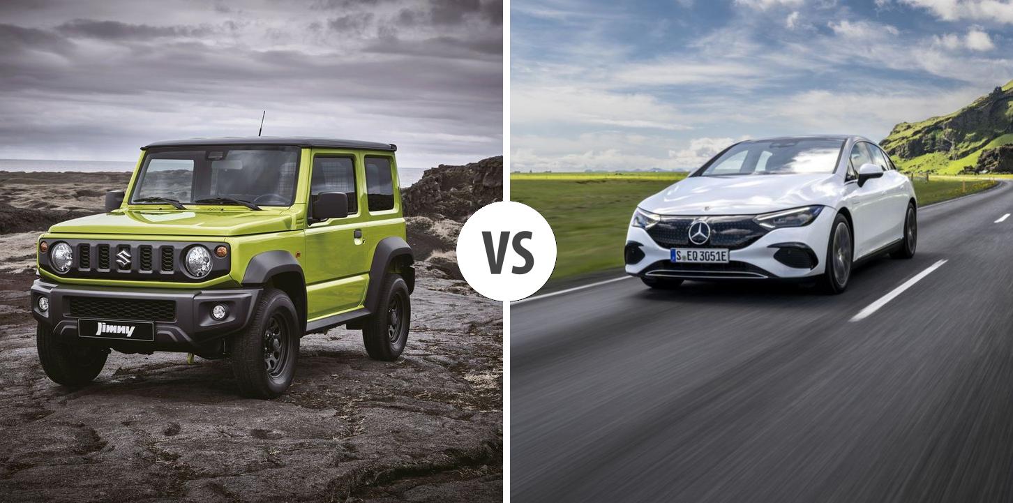 Suzuki Jimny VS Mercedes EQE Limousine – Vergleiche Preise, Leistung ...