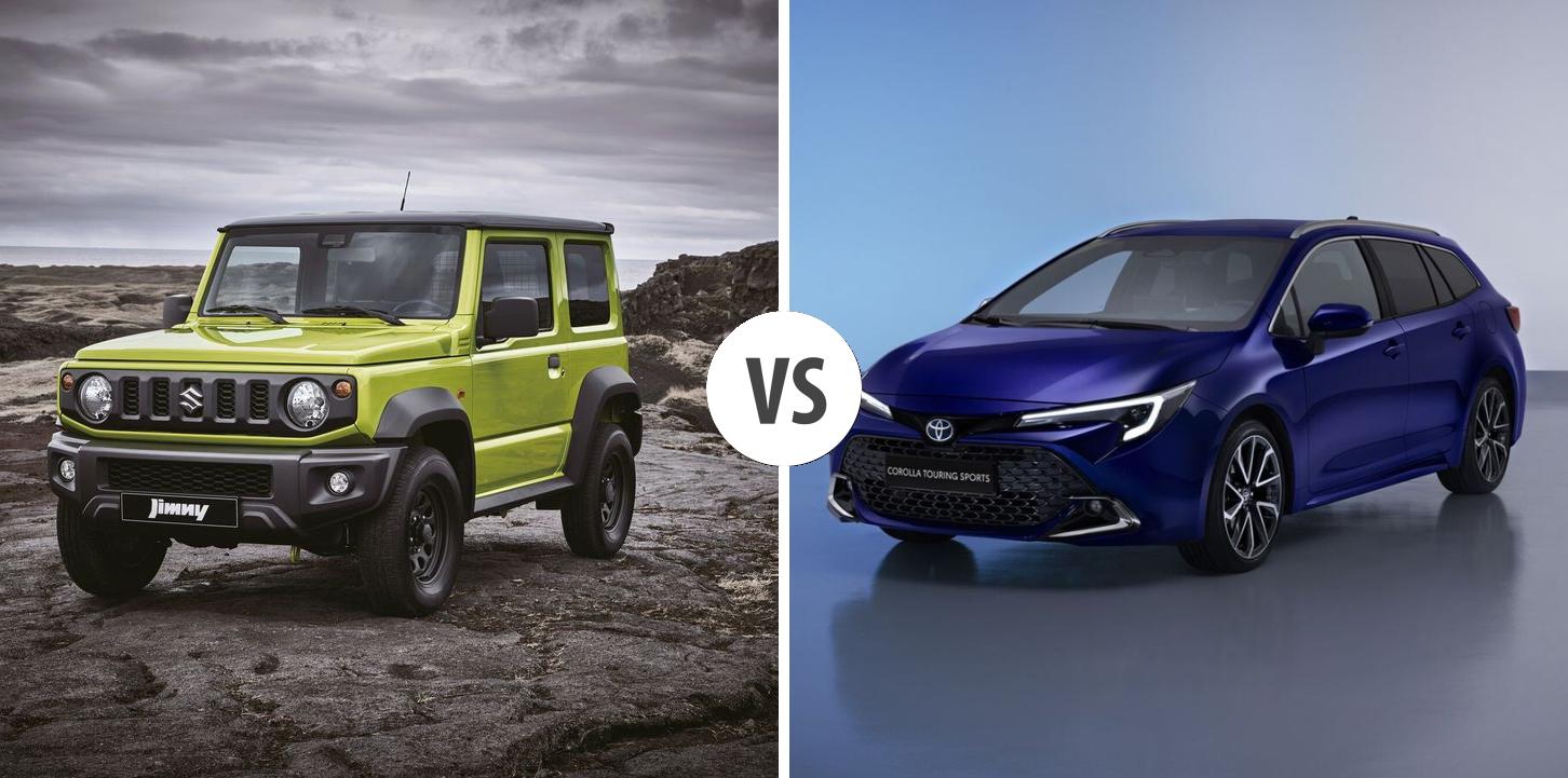 Suzuki Jimny VS Toyota Corolla Touring Sports – Vergleiche Preise ...