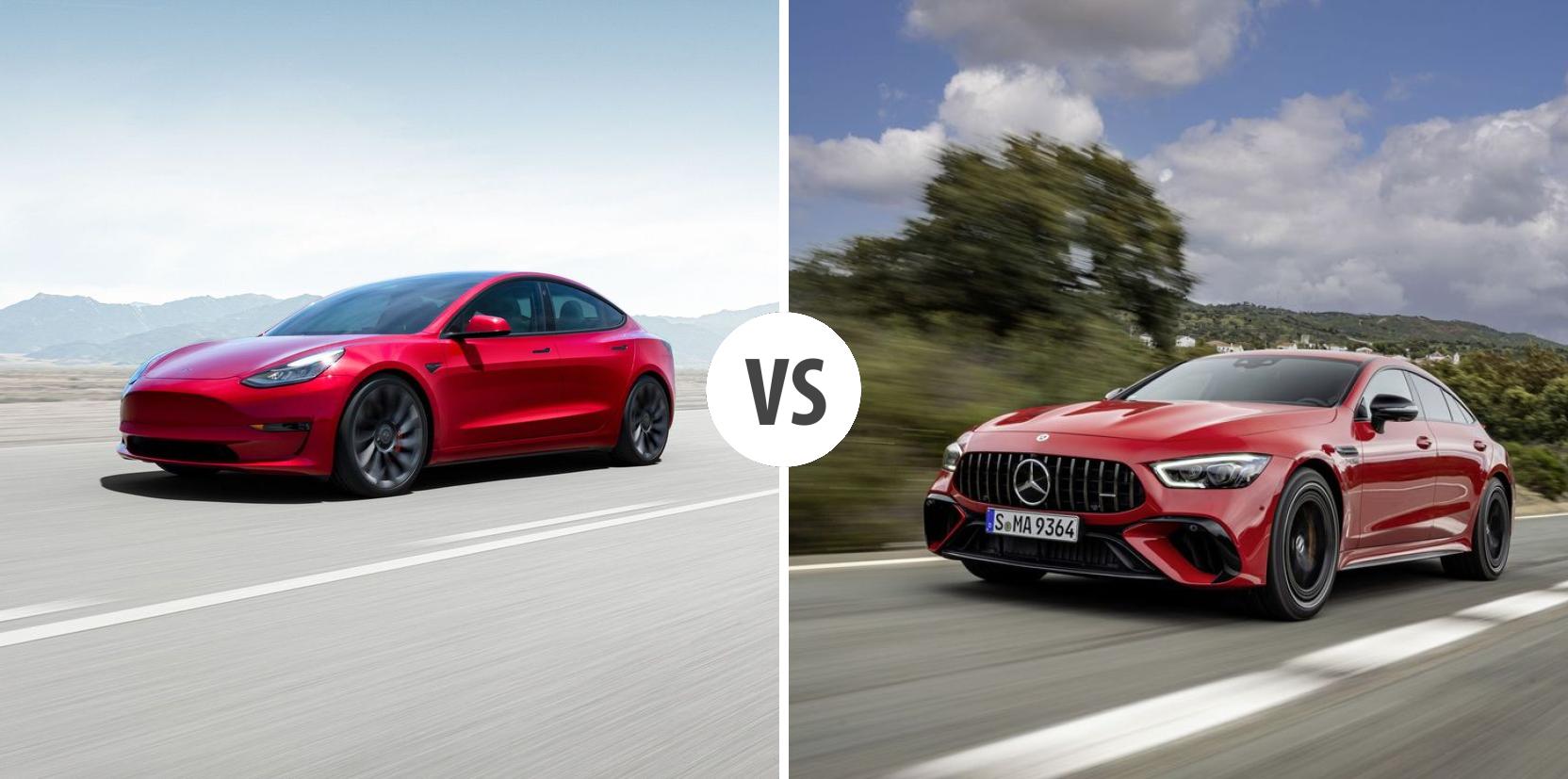 TESLA Model 3 (bis 2025) VS Mercedes AMG GT 4-Türer Coupé – Vergleiche ...