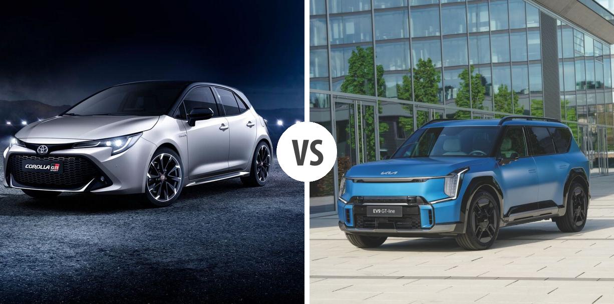 Toyota Corolla VS KIA EV9 Autovergleich | AUTOGOTT.AT