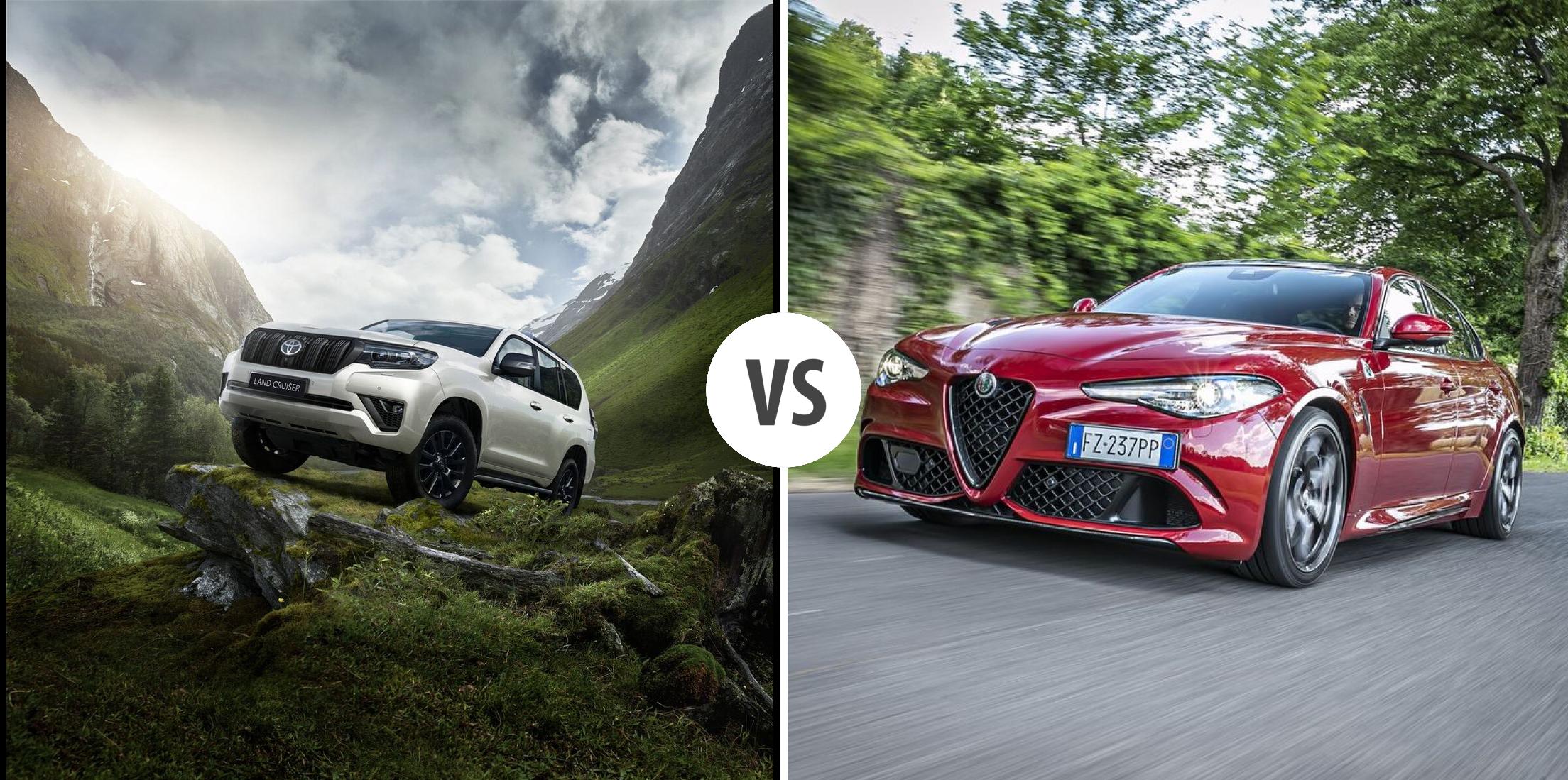 Toyota Land Cruiser (bis 2025) VS Alfa Romeo Giulia – Vergleiche Preise ...