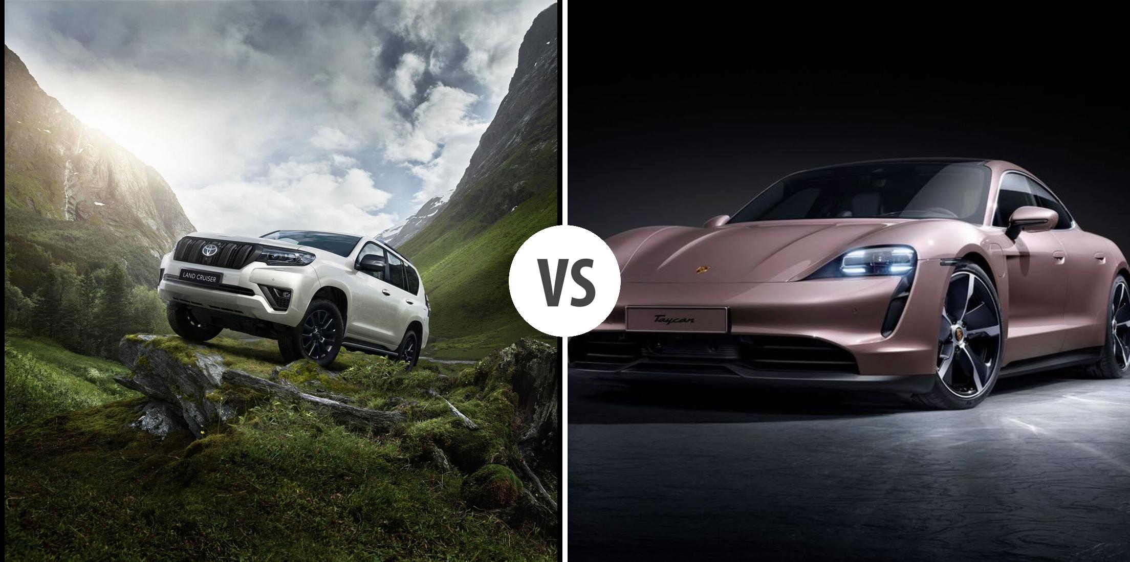 Toyota Land Cruiser (bis 2025) VS Porsche Taycan – Vergleiche Preise ...