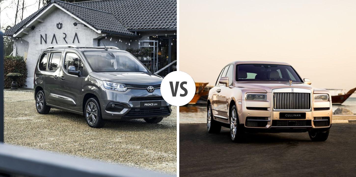 Toyota Proace City Verso L2 Elektro VS Rolls-Royce Cullinan (bis 2025 ...