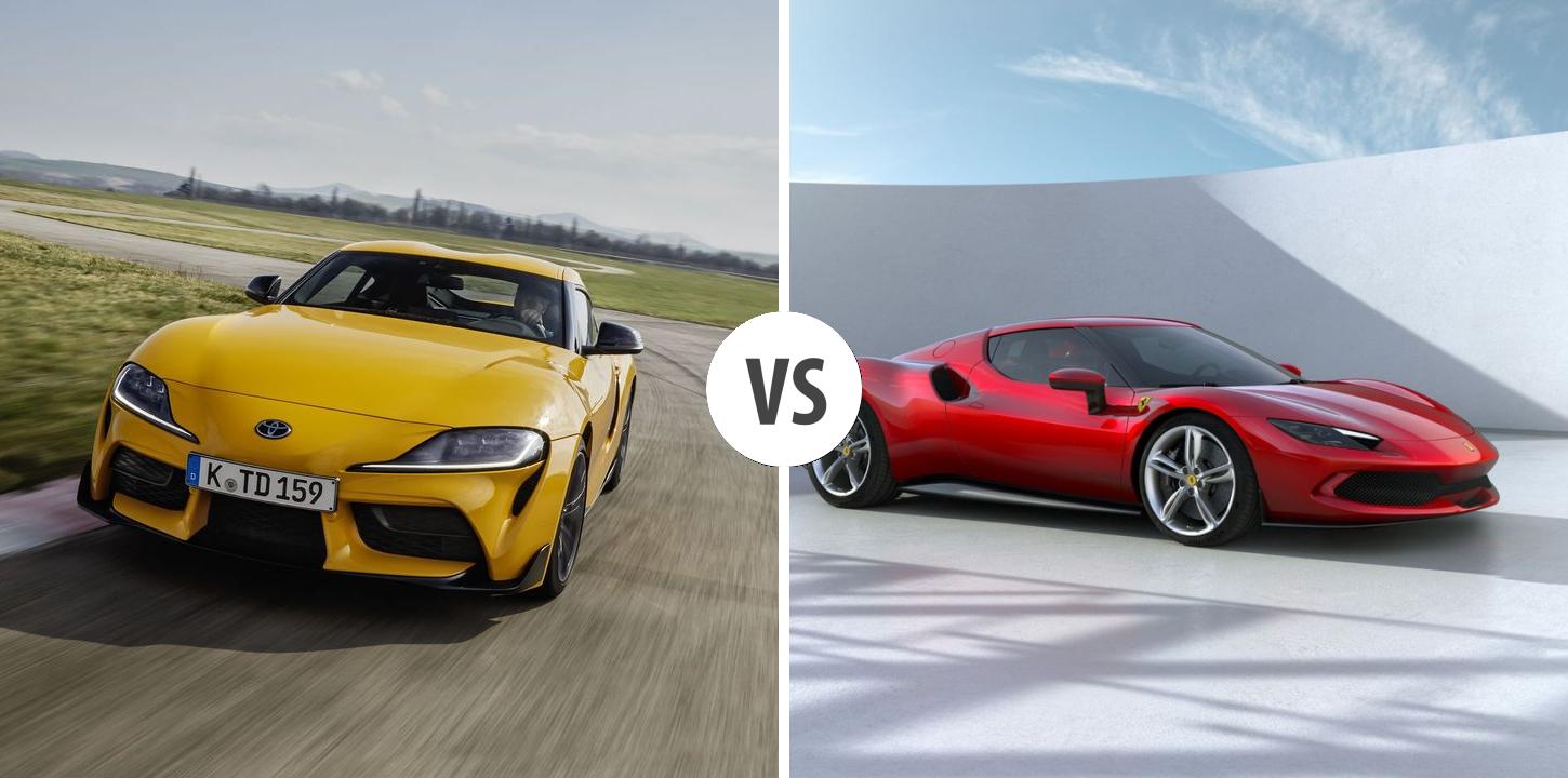 Toyota Supra VS Ferrari 296 Coupé – Vergleiche Preise, Leistung ...