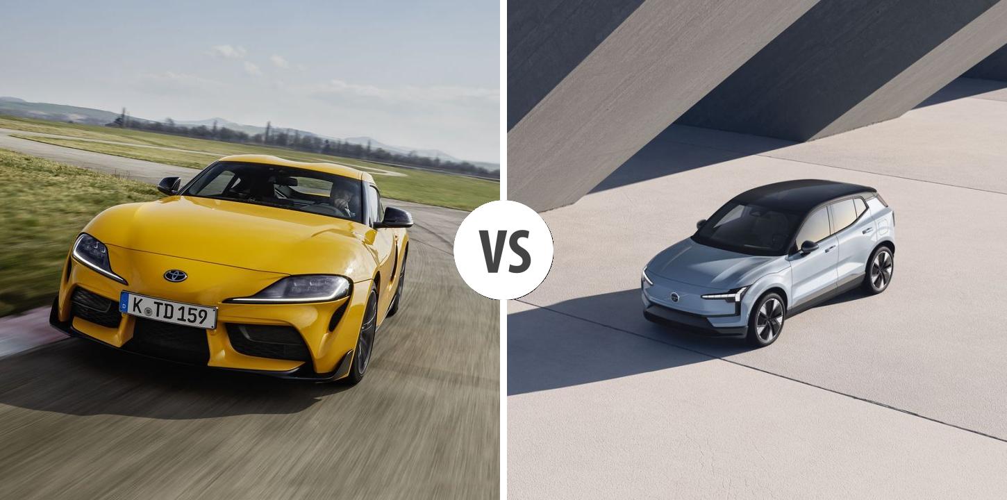 Toyota Supra VS Volvo EX30 – Vergleiche Preise, Leistung, Kofferraum ...
